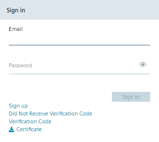 Sign up with configured email server - Industrial Edge Documentation
