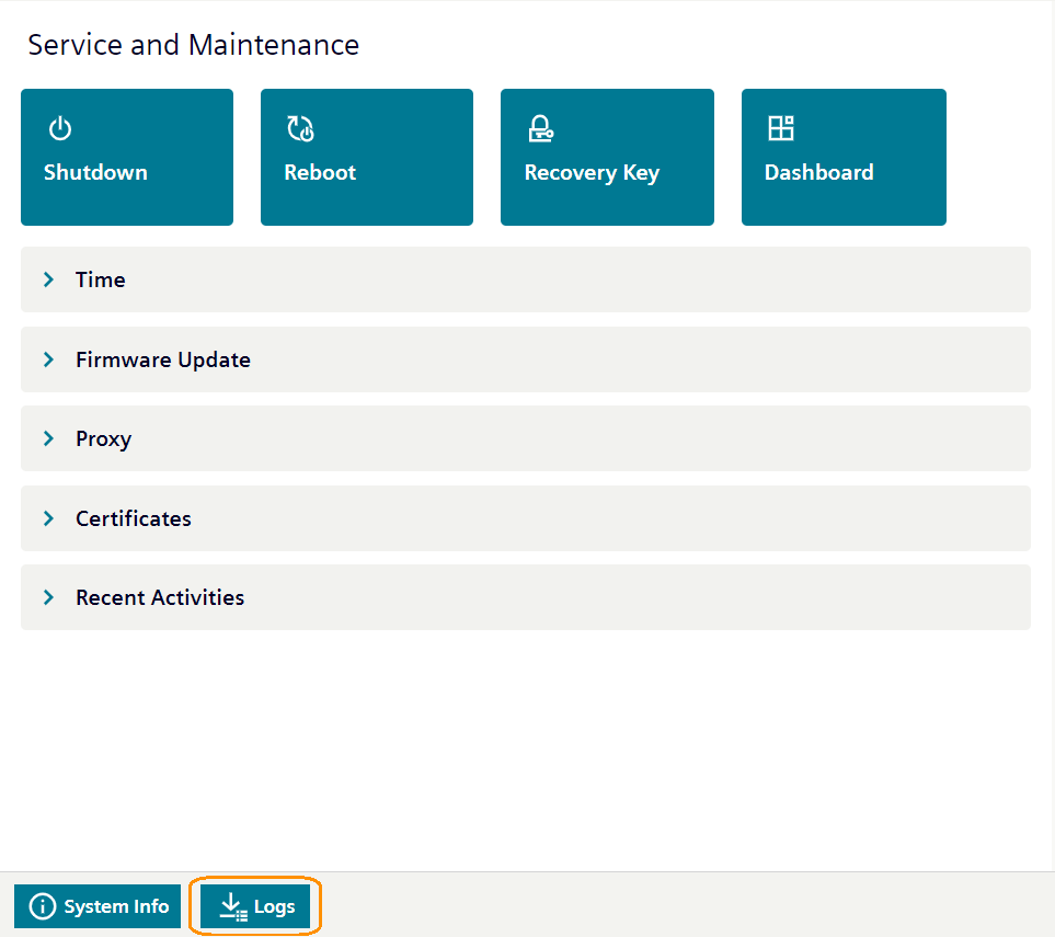 Download log files - Industrial Edge Documentation