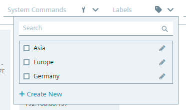 Managing labels - Industrial Edge Documentation