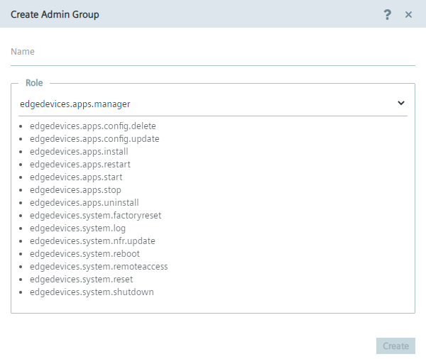 Creating and editing an admin group - Industrial Edge Documentation