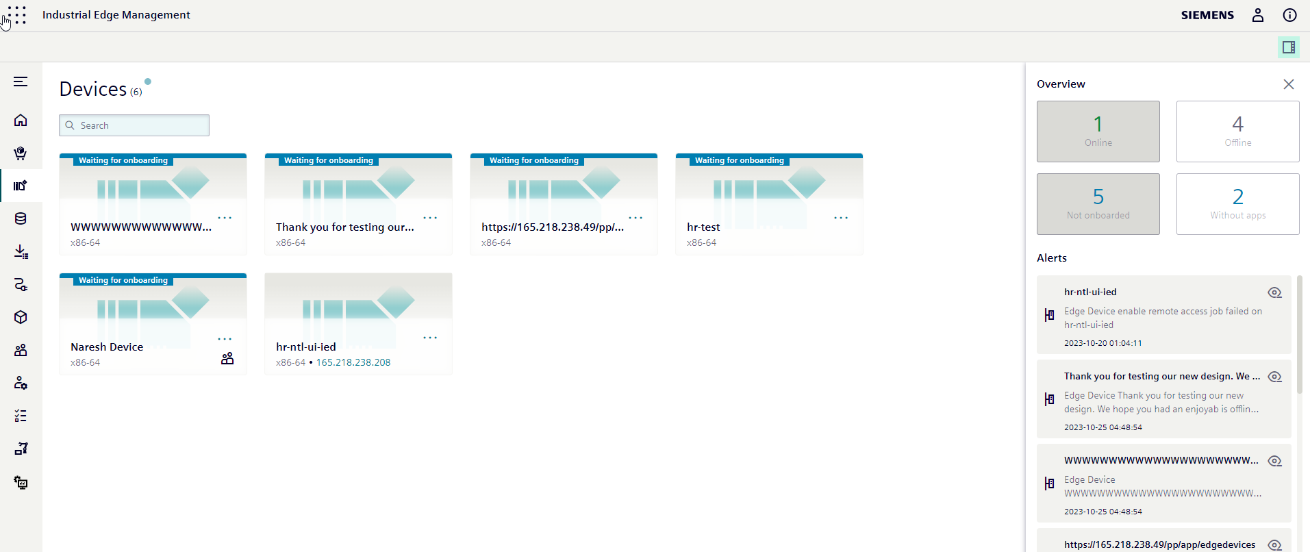 Device overview - Industrial Edge Documentation